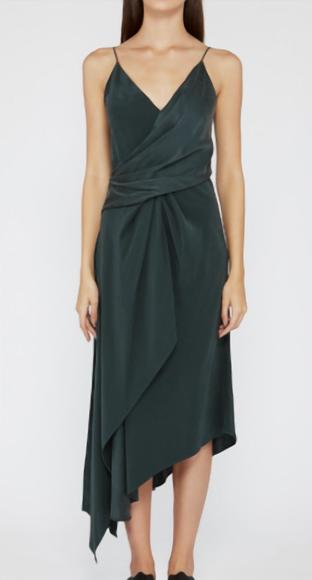 Acler | Skirts | New Acler Lucas Silk Dress In Deep Pine | Poshmark